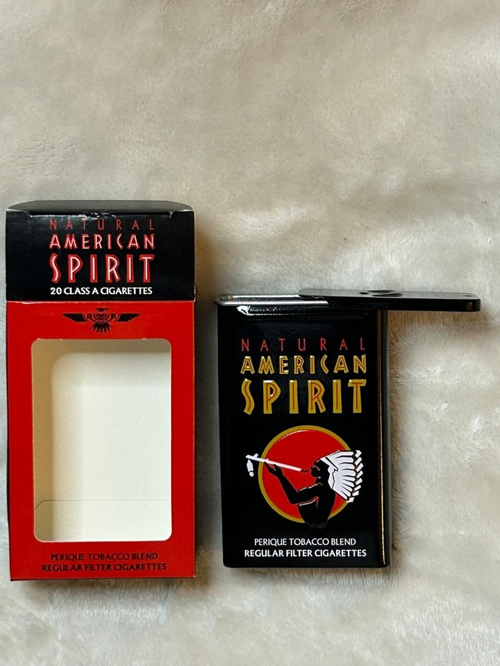 Natural American Spirit Tin, Black Sliding Lid - 20th Commemorative Ed ...