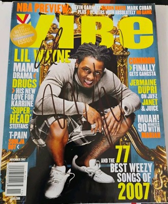 LIL WAYNE WEEZY F BABY RAP STAR ICON SIGNED AUTOGRAPHED FULL VIBE ...
