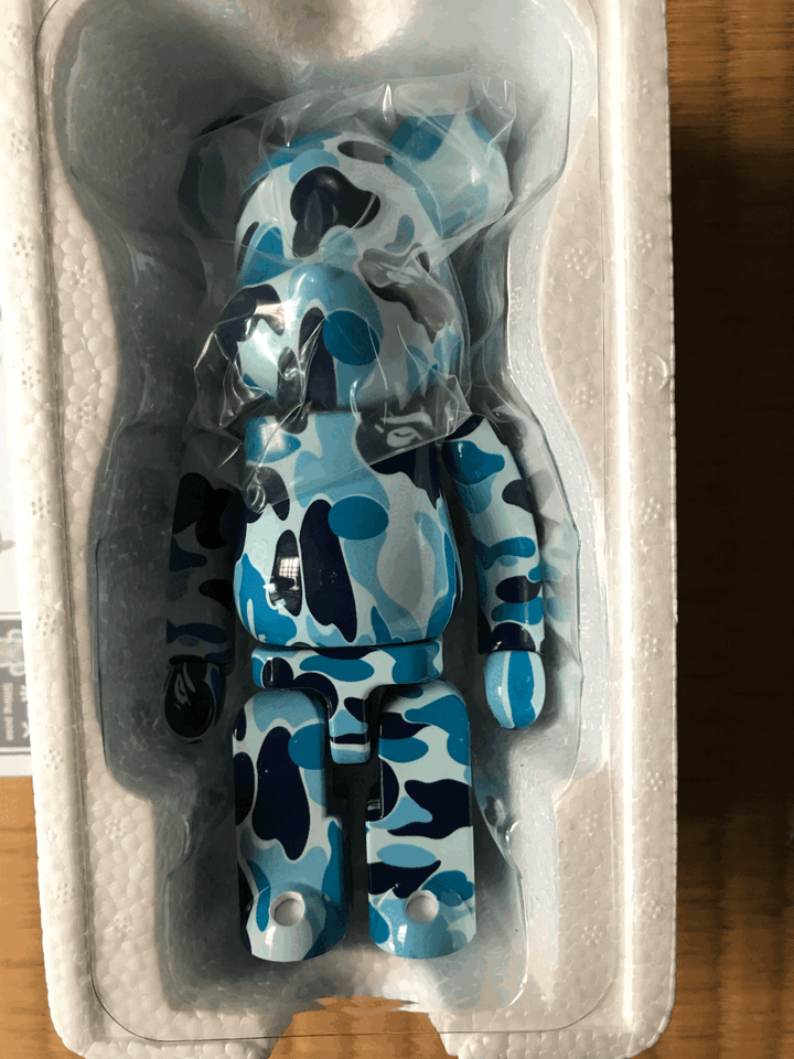 BAPE PLAY Camo Blue Be rbrick Chogokin 200 Bearbrick Chogokin Medicom ...