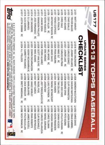 2013 Topps Update Baseball #US177 David Ortiz Checklist | eBay