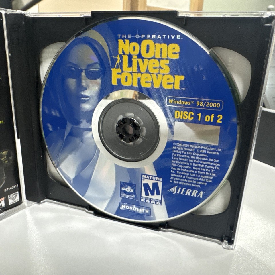 The Operative NO ONE LIVES FOREVER: Game of the Year Edition - PC CD ...