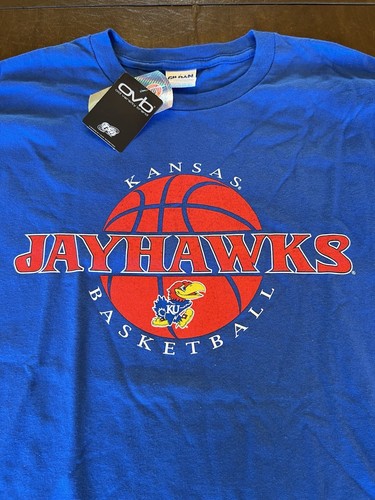 Old Varsity Brand Large T-shirt Kansas Jayhawks College Basketball NWT Tshirt | eBay