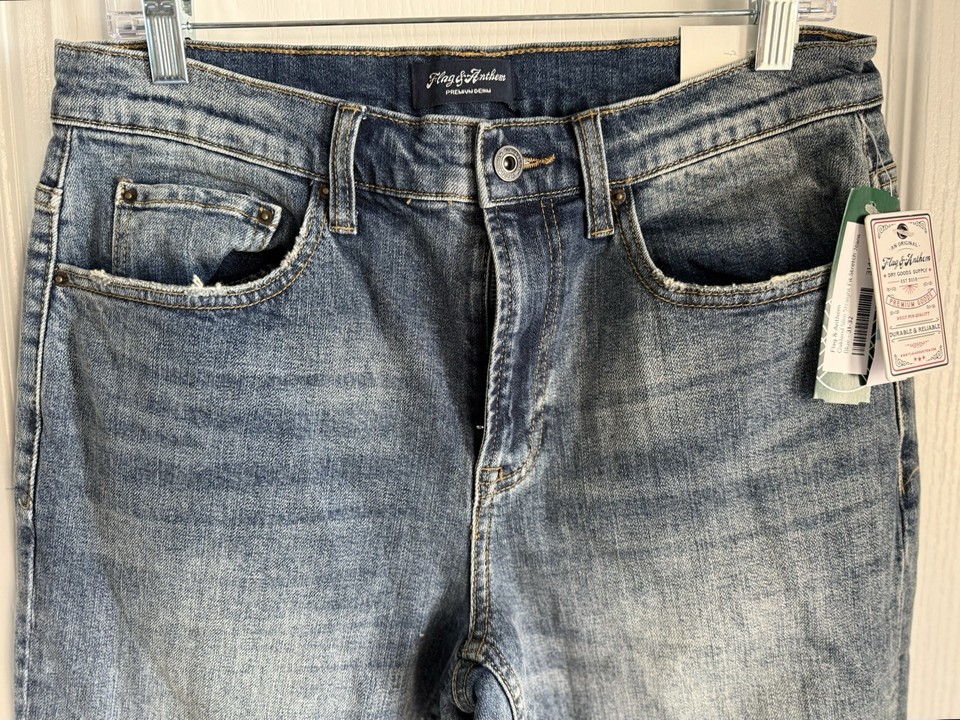 Flag & Anthem Men’s Jeans Oakland Slim 31 x 32 Straight Leg Medium Wash NWT | eBay