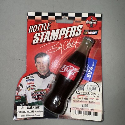 Coca Cola NASCAR Bottle Shaped Ink Stamper ~ Bobby Labonte #18 ~ NOS ...