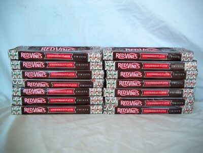 14 Red Vines Twists 4 oz. GINGERBREAD FLAVOR Licorice Candy Holiday *BB ...