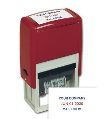 Self-Inking Plastic Dater Stamper - Two Color / Deluxe Item #: D141 | eBay