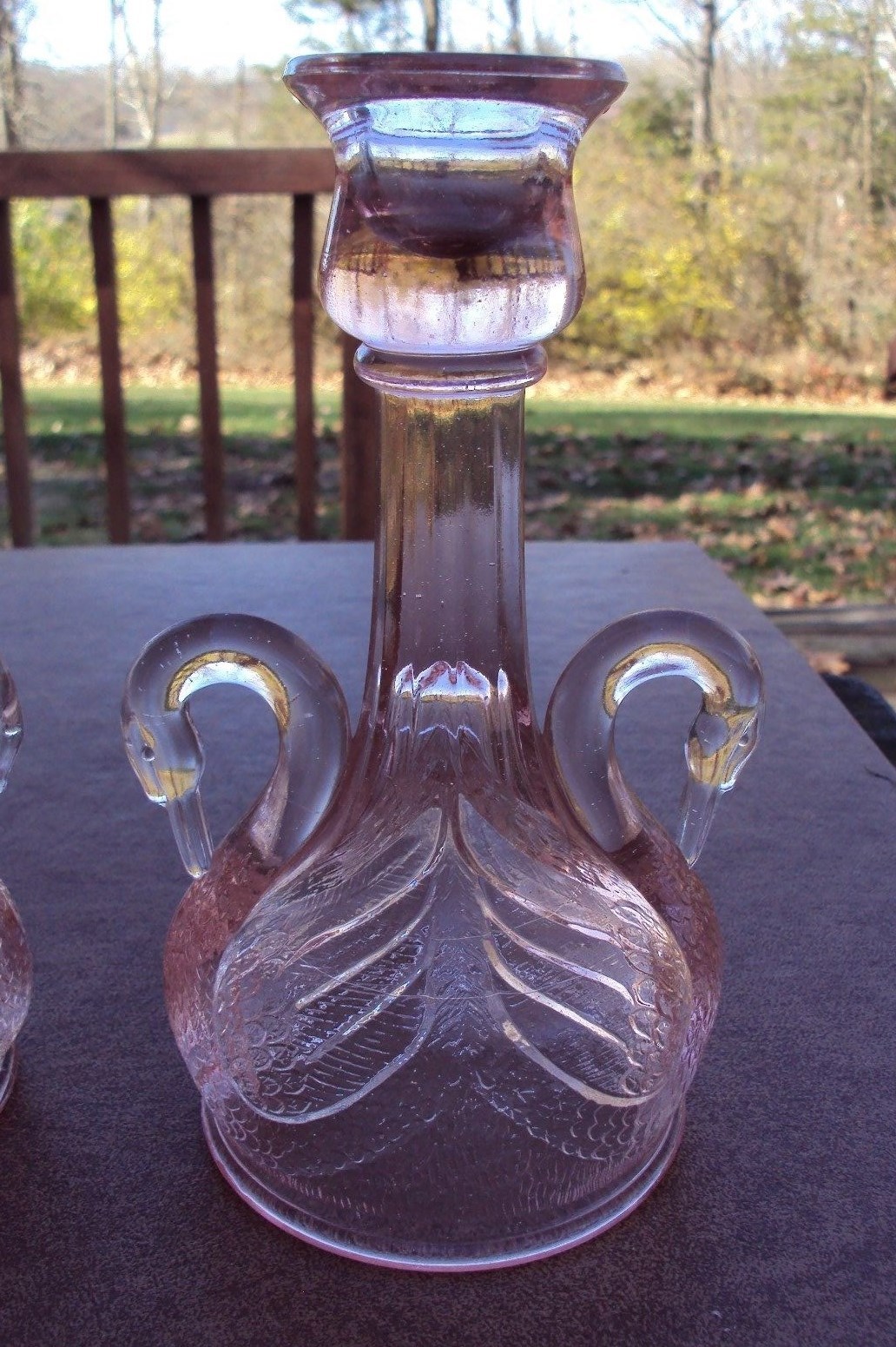 Rare Pair of Vintage Fenton Glass Pink Swan Candlesticks - Gorgeous | eBay