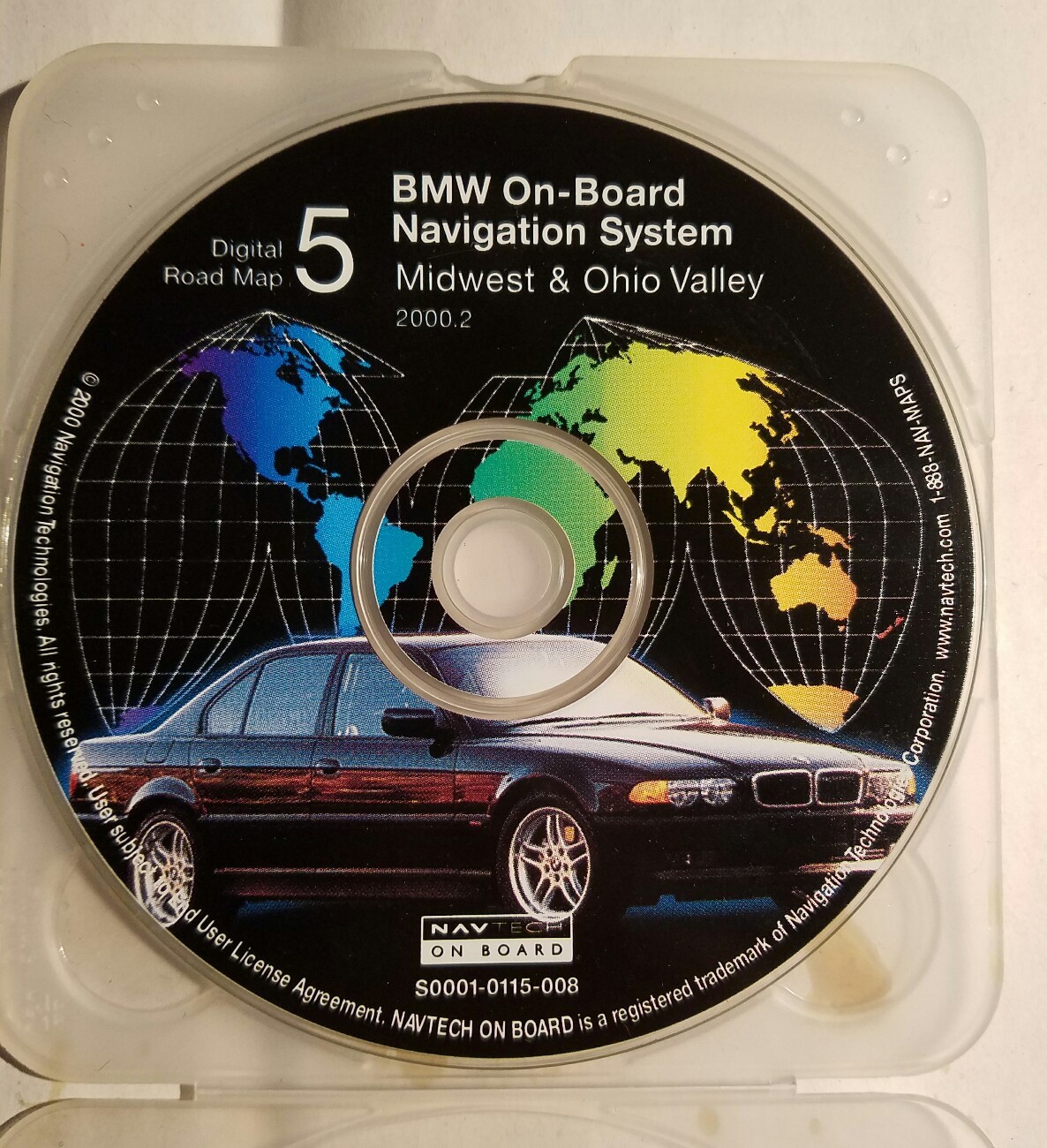 BMW NAVIGATION CD DIGITAL ROAD MAP DISC 5 MIDWEST OHIO VALLEY S0001 ...