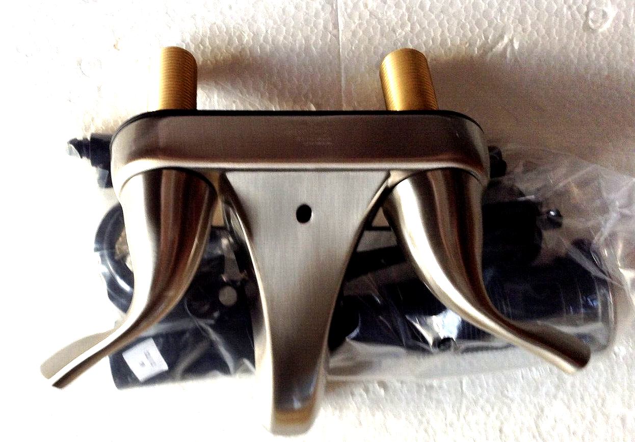 Project Source Ethan Centerset Bathroom Faucet 4" in Brushed Nickel Pop ...