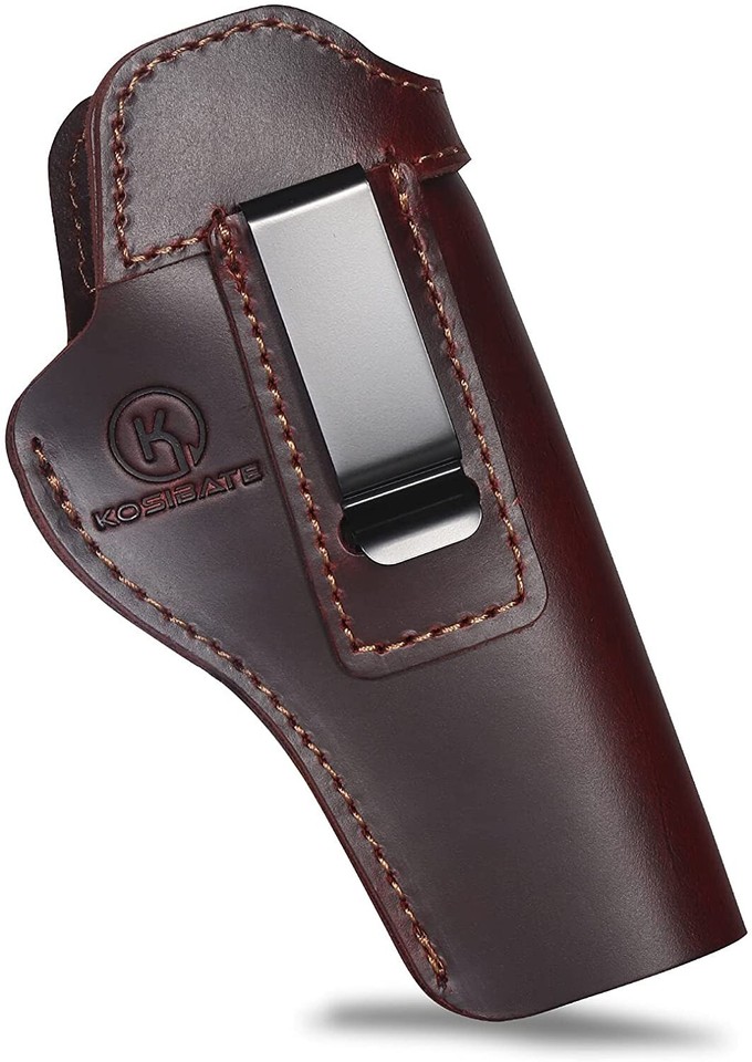 KOSIBATE 1911 Holster Leather IWB Concealed Carry Gun Brown Black ...