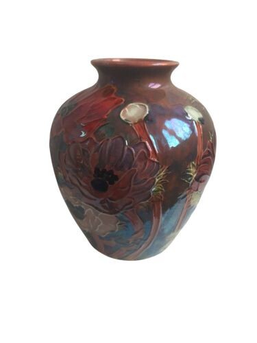 Jonathan Cox Studio Pottery Bulbous Lustre Finish Vase - Anemones | eBay UK