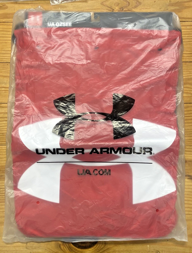 Under Armour UA Ozsee Drawstring Sackpack Backpack Red White Gym Bag ...