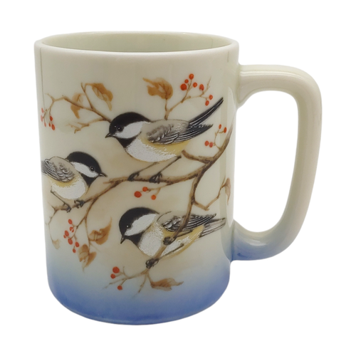 Otagiri Japan Chickadee Bird Coffee Mug - 10oz Small vtg Blue White ...