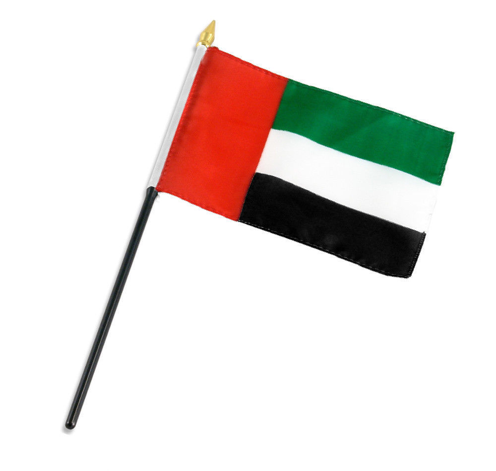 4"x6" United Arab Emirates Stick Flag Table Staff Desk Table 100D | eBay