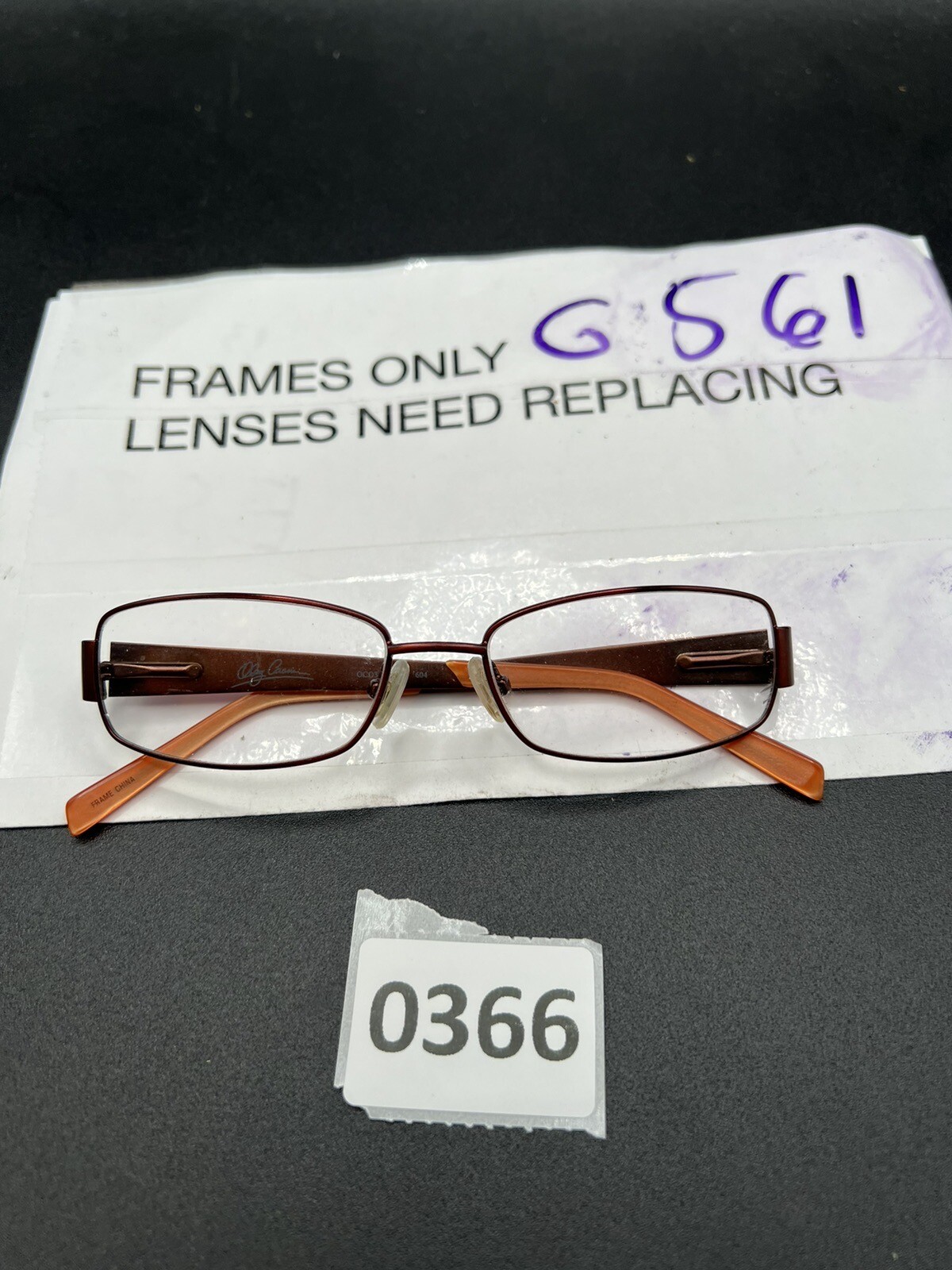 OLEG CASSINI Eyeglasses Frame OCO 312 53-18-135 Polished Brown Purple ...