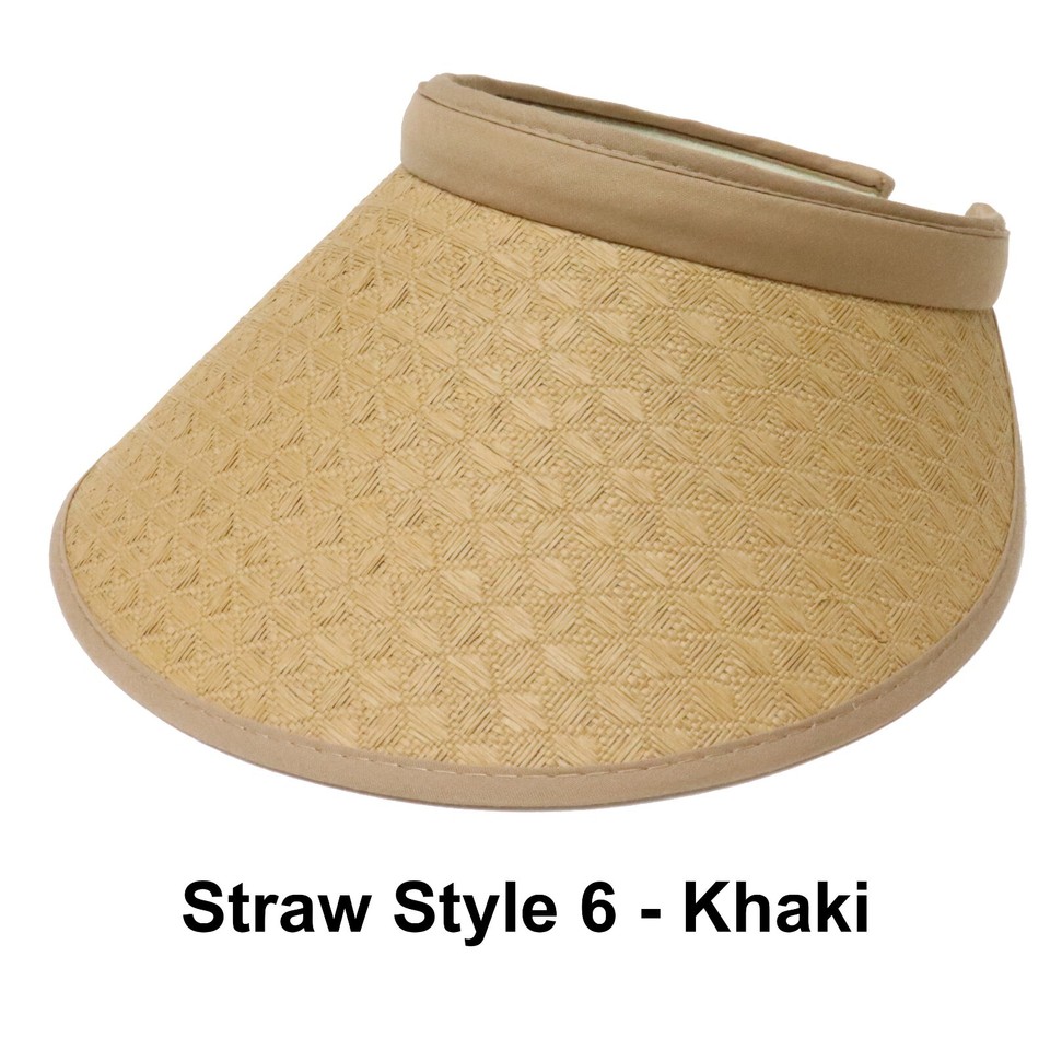 Women Lady Fashion Large Clip On Visor Wide Brim Sun UV Protection Cap ...