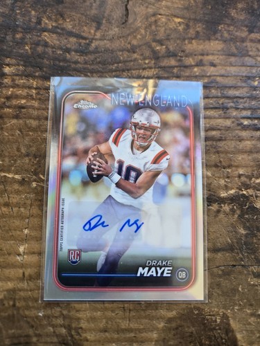 2024 Topps Chrome Football - Drake Maye RC Refractor Auto - Autograph ...