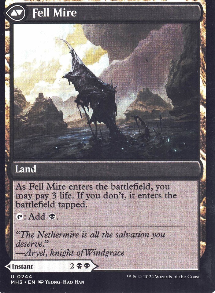 Fell the Profane // Fell Mire (244) Modern Horizons 3 MH3 MTG Magic | eBay