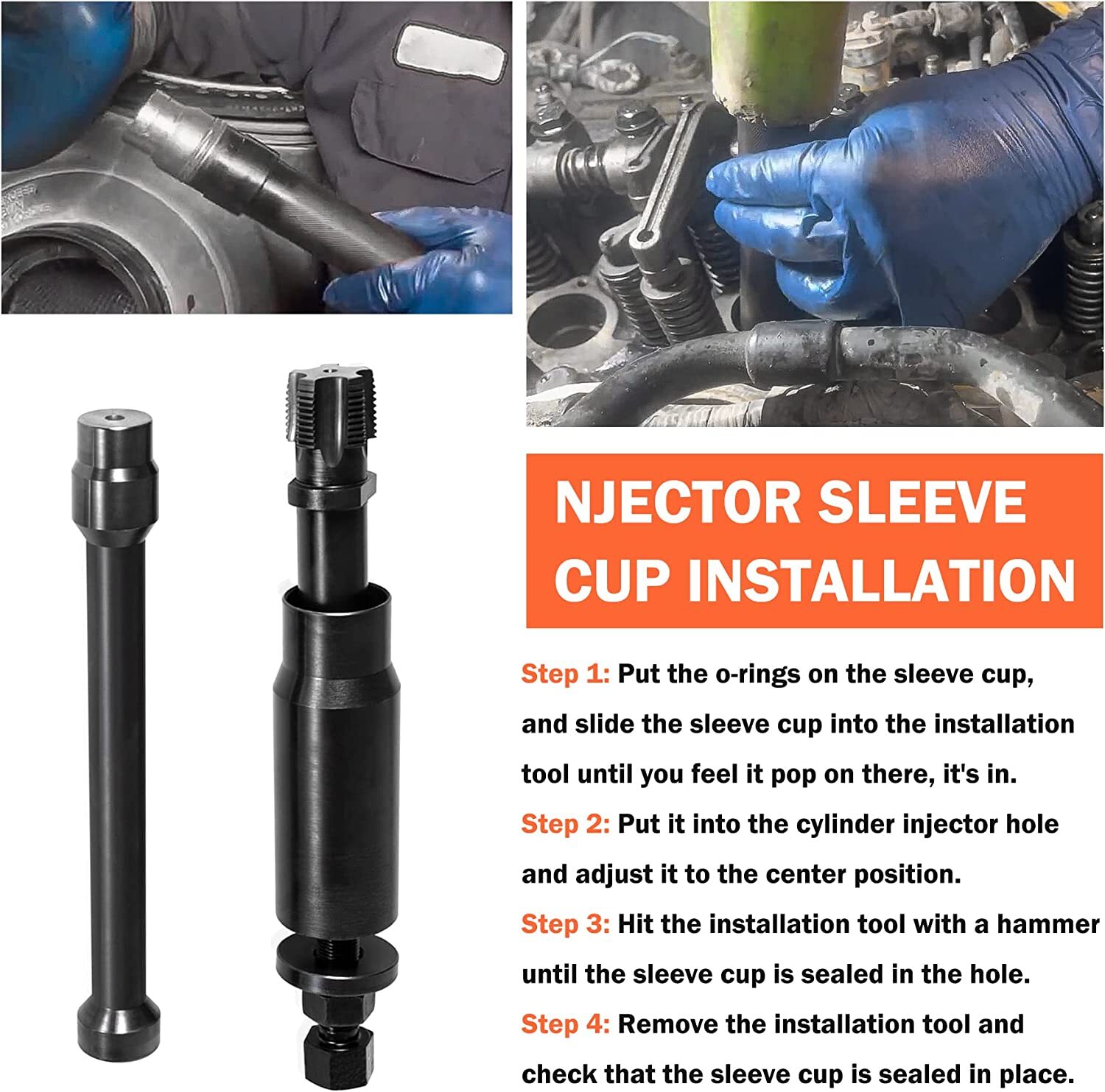 Injector Sleeve Cup Removal Installation Tools for Caterpillar 3126 ...