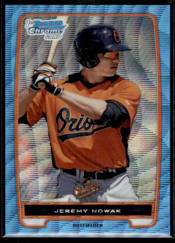 2012 Bowman Chrome Blue Wave Refractors Jeremy Nowak #BCP128 Baltimore ...
