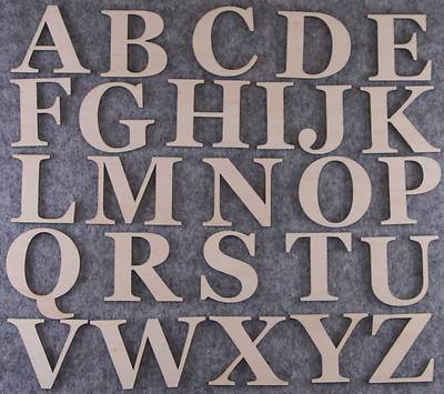 Georgia Font Alphabet Set 3mm or 6mm Plywood Capital Letters A-Z 26 ...