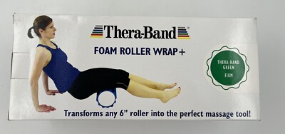 THERA-BAND PRO FOAM ROLLER GREEN WRAP DEEP TISSUE EUC | eBay