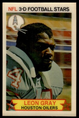 1980 STOP-N-GO 3D CARD LEON GRAY 4 HOUSTON OILERS #8 | eBay
