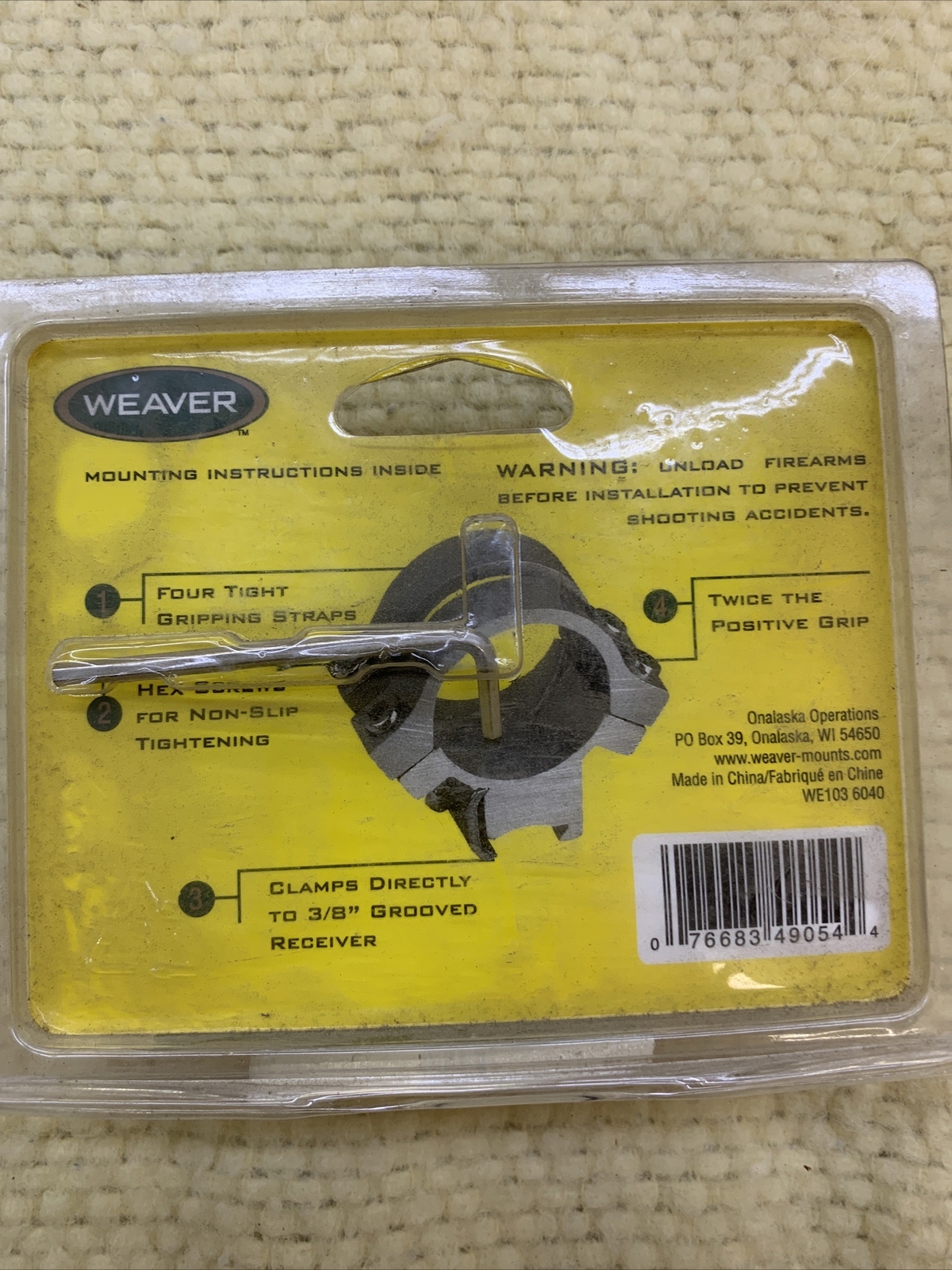 Weaver Rings Quad Lock 22 Tip Off Scope Rings Model 49054 | eBay