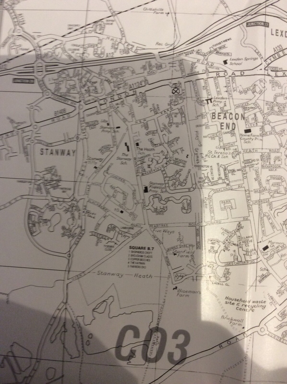 Colchester Mersea Brightlingsea fold out street map Black/White | eBay