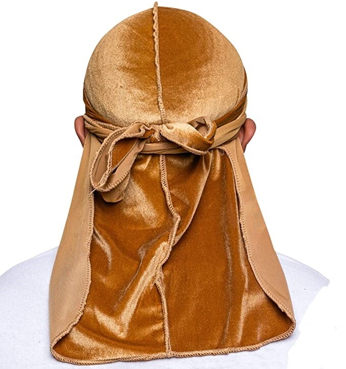 Men's Velvet Durag with Long Tail Soft Durag Headwraps for 360 Waves | eBay