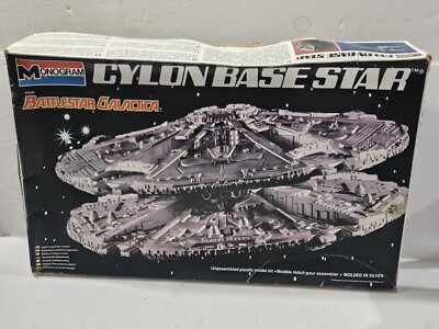 Vintage 1978 Monogram Battlestar Galactica Cylon Base Star Model Kit ...