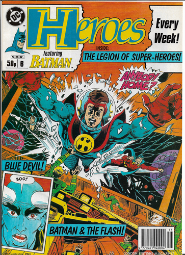 HEROES FEATURING BATMAN ISSUE 6 BLUE DEVIL - DC COMICS 1991 - UK LONDON ...