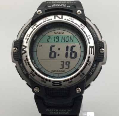 Casio Pathfinder Twin Sensor Watch Digital Black 3157 SGW-100 200M ...