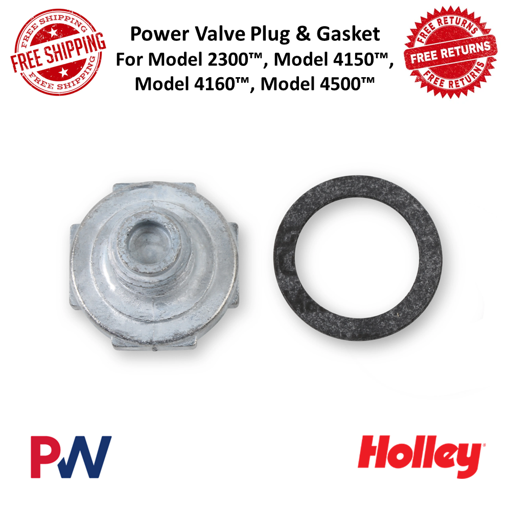 Holley Power Valve Plug & Gasket 1/2-28 Thread For Model 2300, 4150 ...