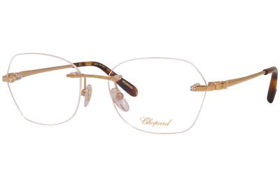 Chopard Designer Rimless Metal Eyeglasses VCHD 80 S in Rose Gold 08FC ...