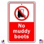 No Muddy Boots Allowed Clean Home Aluminum Metal 8x12 Sign | eBay