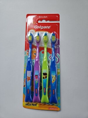 Colgate Kids Toothbrushes, Extra Soft Bristles, Ocean Explorer Age 2-8 ...