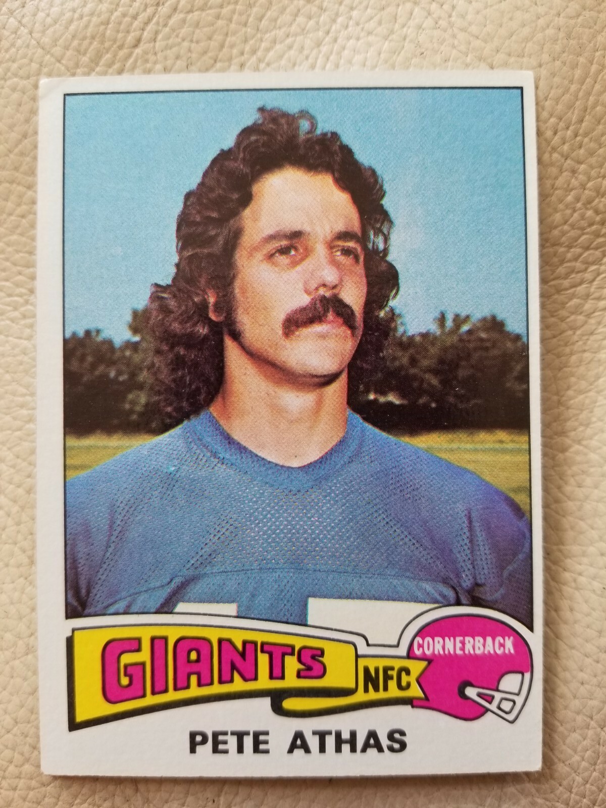 Pete Athas Center New York Giants Topps 1975 | eBay