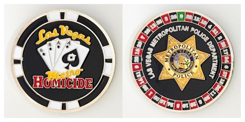 Las Vegas Metro Homicide Challenge Coin, Casino & Police Badge Design ...