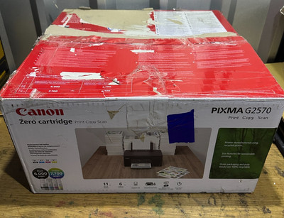 CANON PIXMA G2570 MegaTank All-in-One Wired Inkjet Printer w/ Ink ...