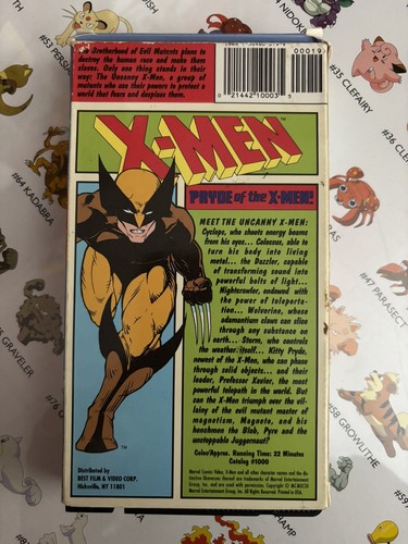 X-Men - Pride of the X-Men (VHS, 1992) 21442100035 | eBay