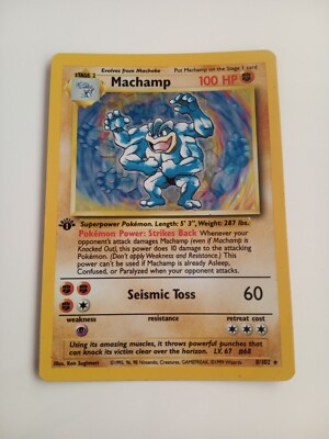 First Edition Machamp pokemon Card Shiny | eBay