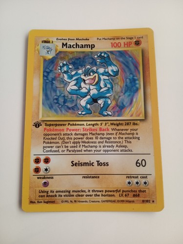 First Edition Machamp pokemon Card Shiny | eBay