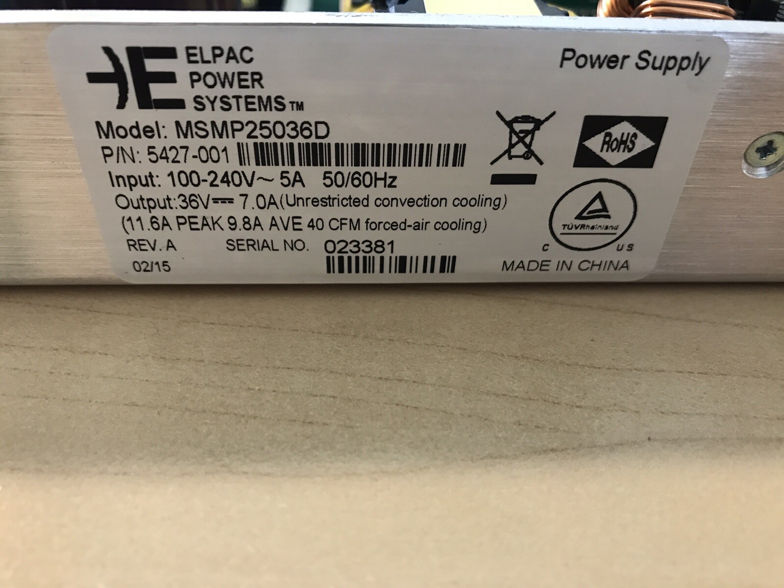 ELPAC Power System POWER SUPPLY MSMP250 MSMP25036D | eBay