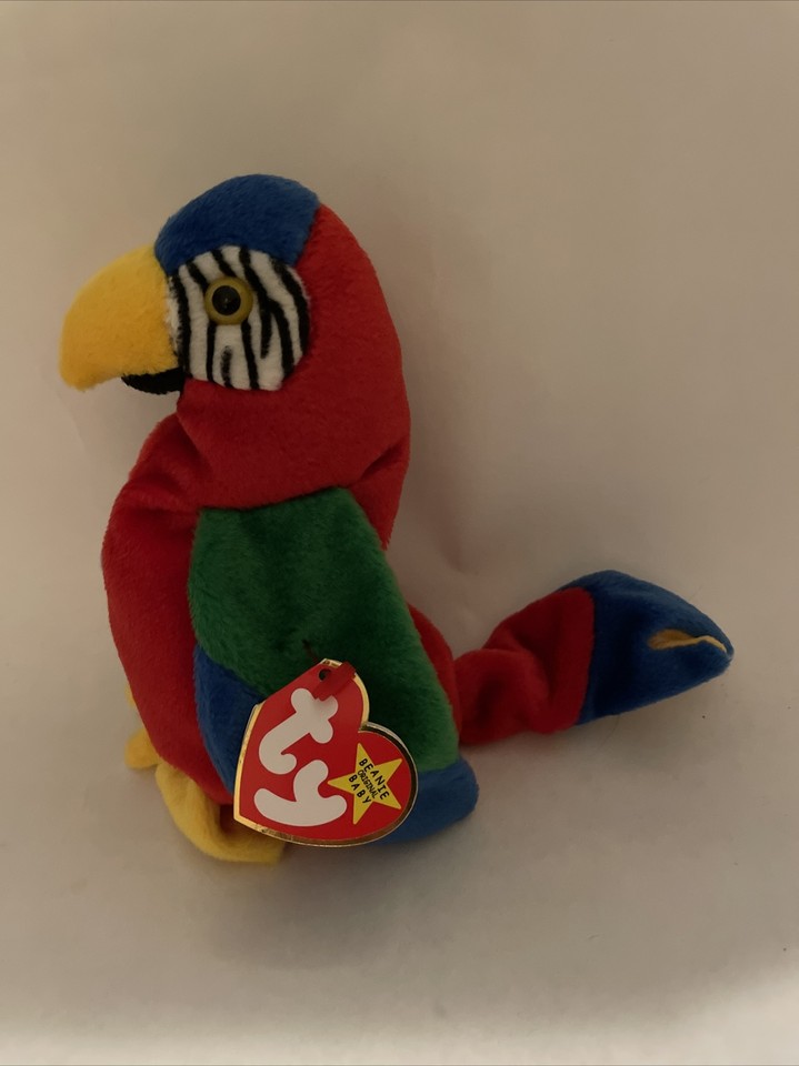 Ty Beanie Baby Jabber The Parrot Tropical Bird - Ty Beanie Babies ...