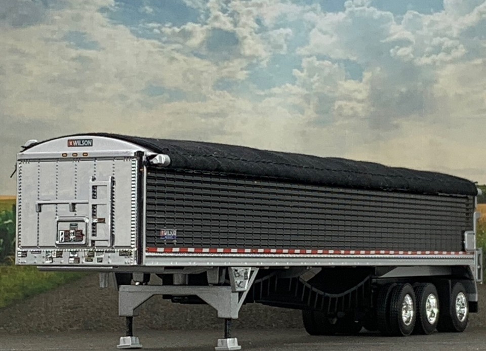 1/64 DCP BLACK WILSON PATRIOT TRI AXLE BELT TRAILER W/ BLACK TARP | eBay