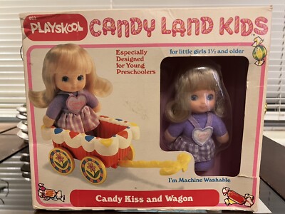 Vintage NIB 1982 Playskool CANDY LAND KIDS “Candy Kiss and Wagon” Doll ...
