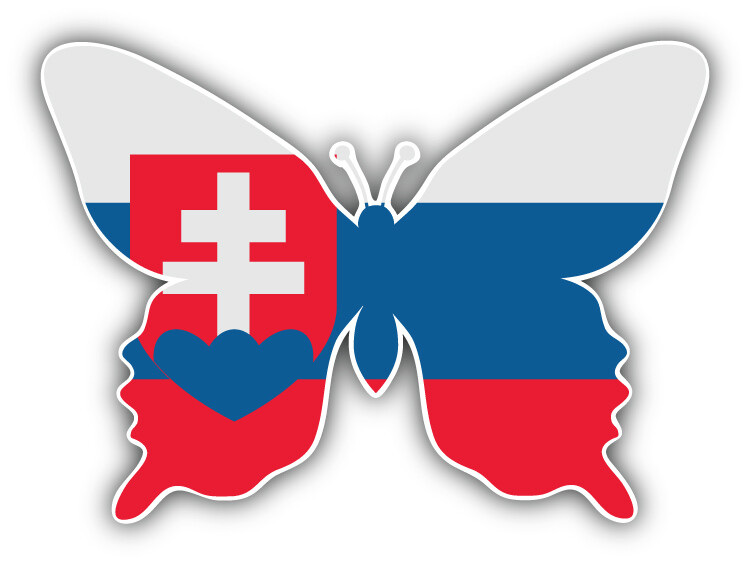 Slovakia Flag Butterfly Car Bumper Sticker Decal | eBay