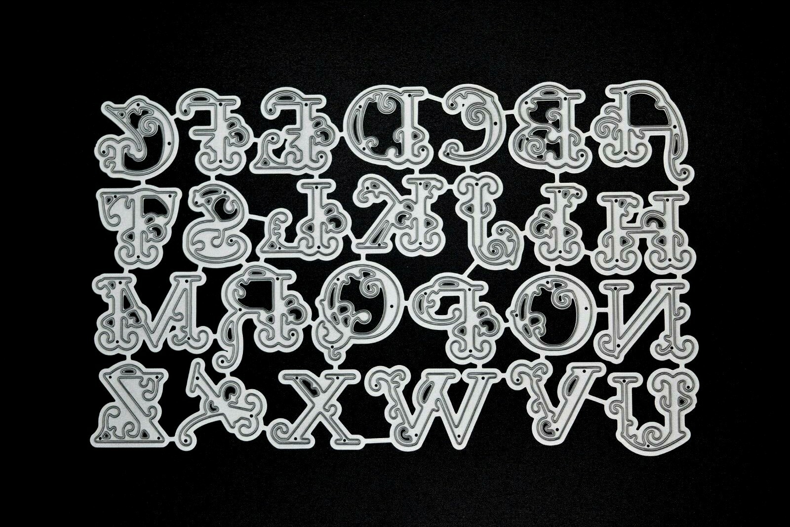 Decorative Metal Cutting Dies Letters, Alphabet Card making Crafts ⚡UK ...