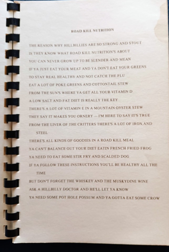 Gourmet Style Road Kill Cooking and Other Fine Recipes Cookbook 1991 | eBay